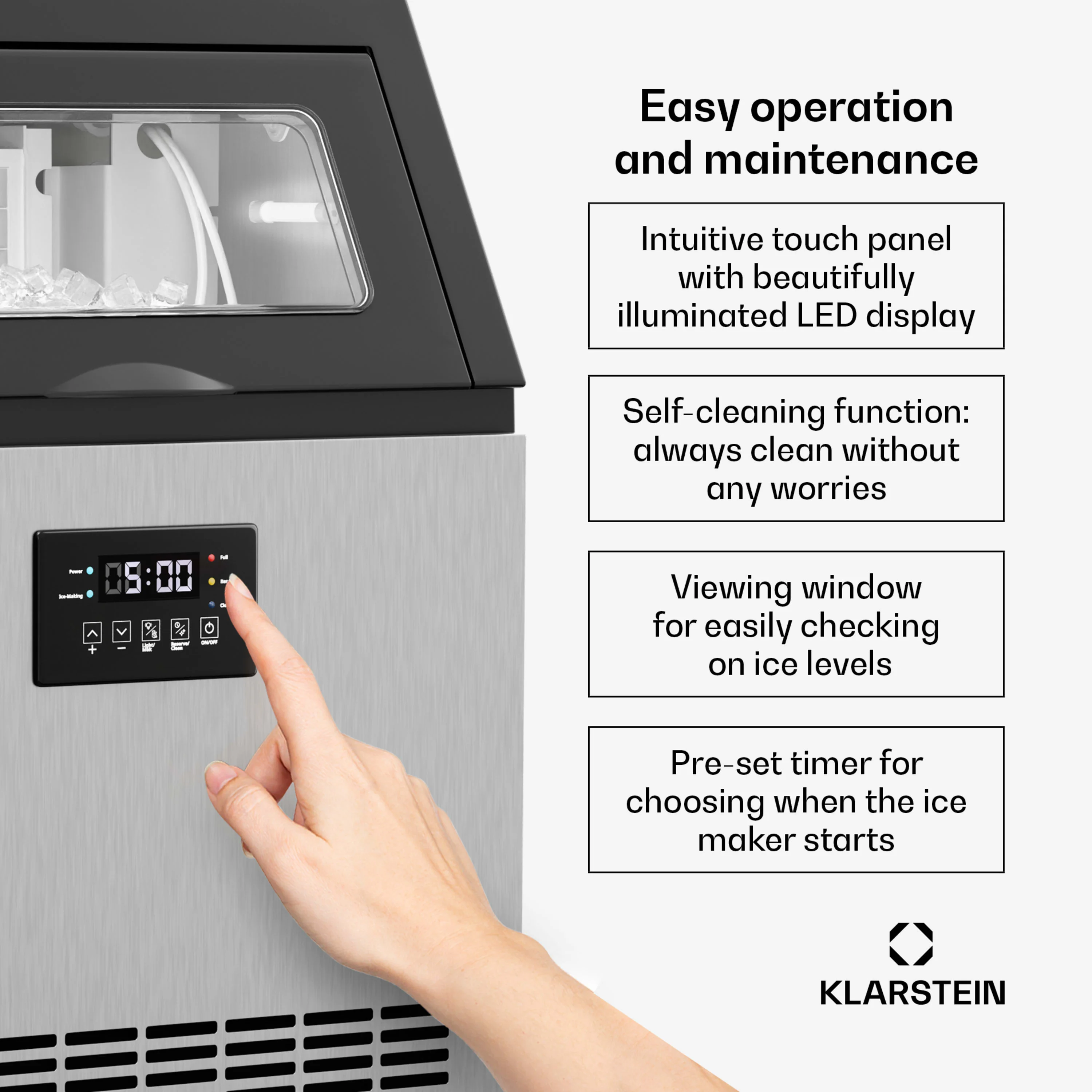 Glacial Pro IJsblokjesmachine 45 KG | RVS | JouwKlimaatkast